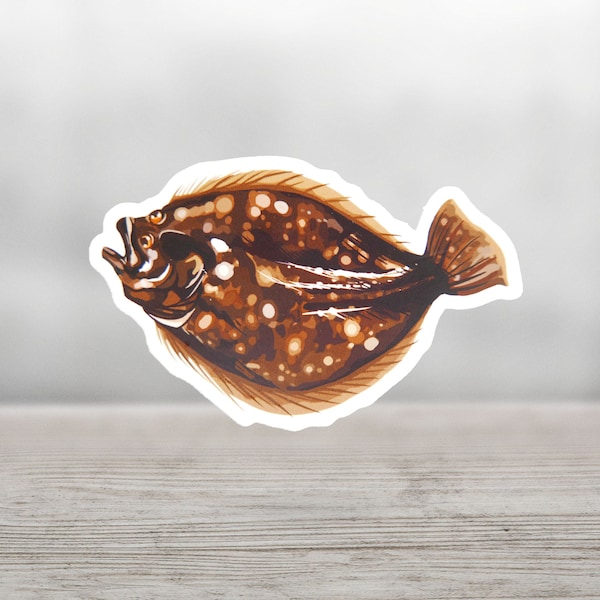 Flounder Car Decal - Etsy