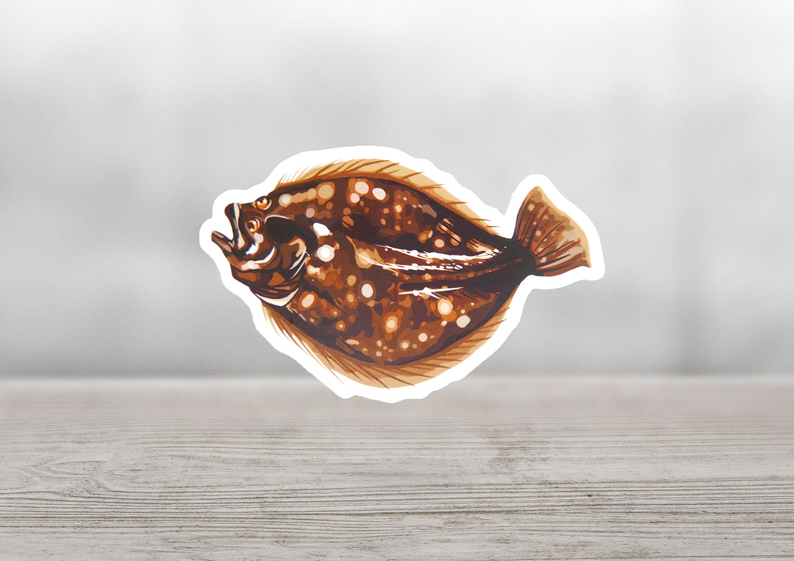 Fluke Sticker Flounder Sticker Fluke Decal Flounder - Etsy