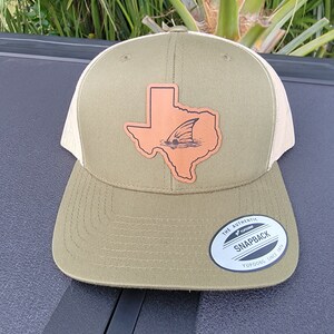 Texas Redfish Trucker Hat | Laser Engraved Patch Hat | Texas Redfish Hat | Texas Fishing Hat ...