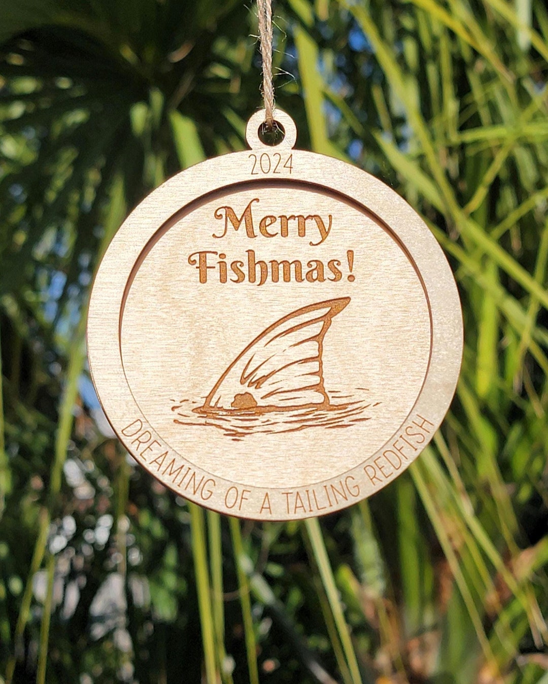 Tailing Redfish Merry Fishmas Christmas Ornament | Dreaming of a ...