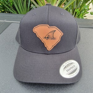 South Carolina Redfish Trucker Hat | Laser Engraved Patch Hat | South Carolina Redfish Hat ...