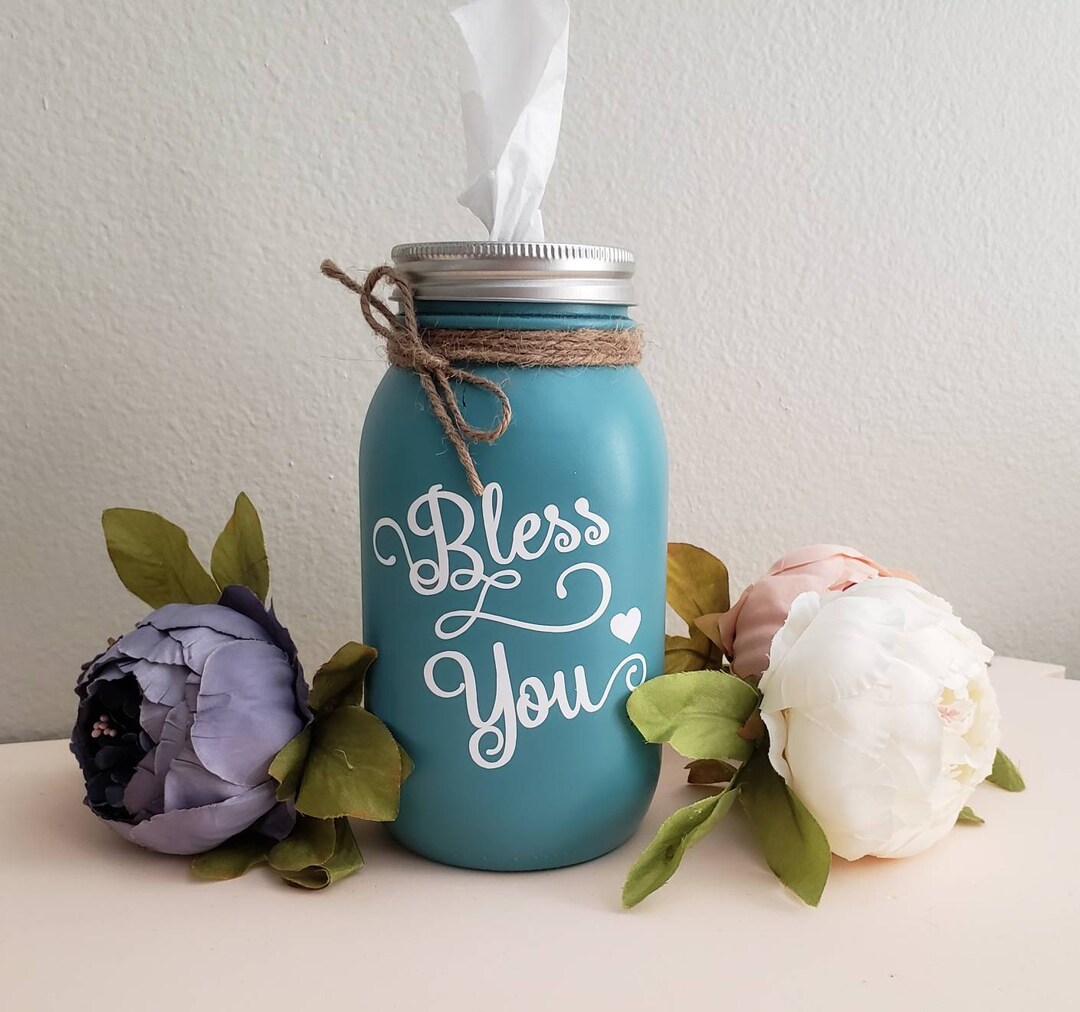 Bless You Decal, Permanent Vinyl, Tissue Box Decor (3x3.5 Inches) - Etsy
