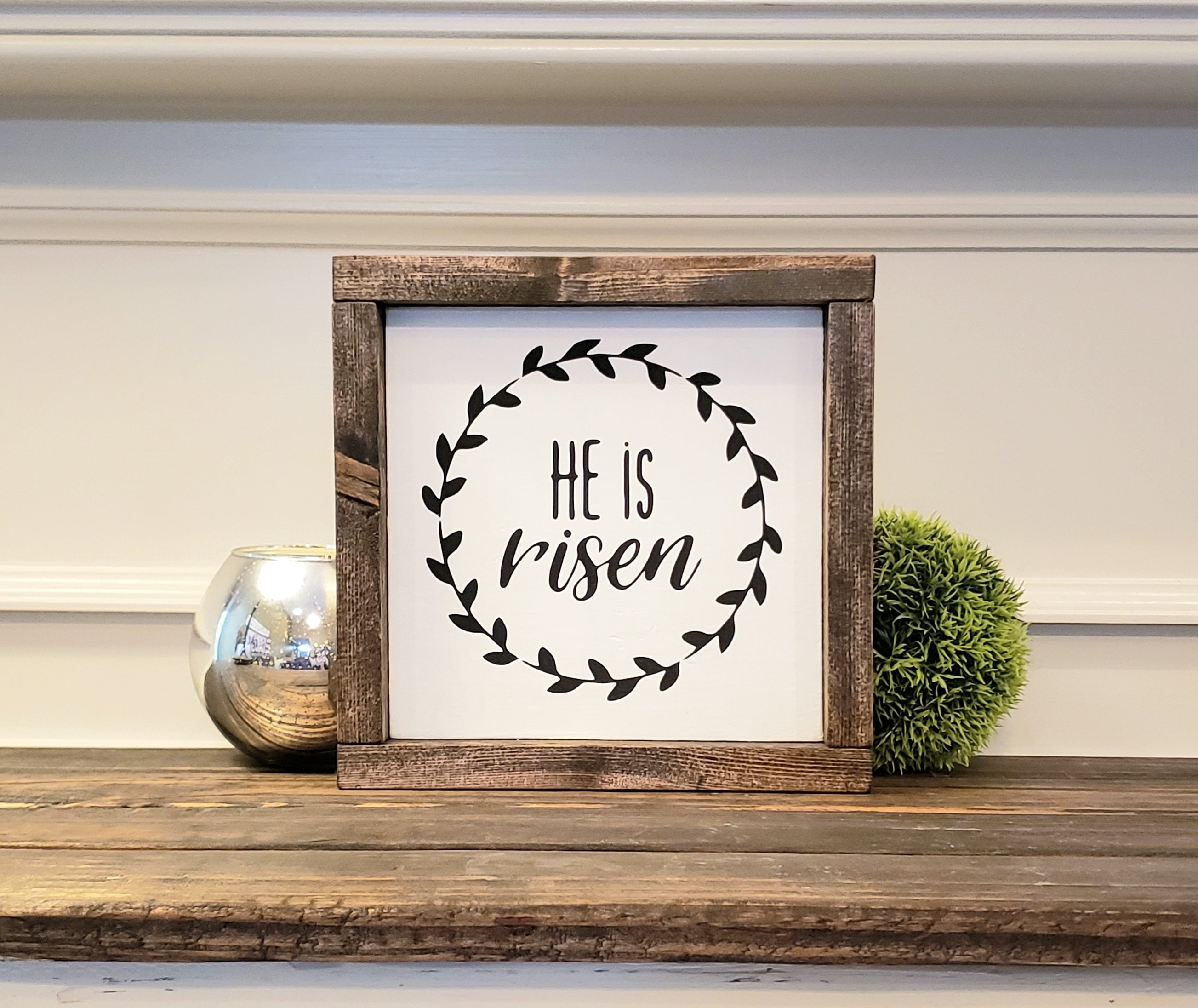 He is Risen Sign, He is Risen, He is Risen Decor, Easter Sign, Easter ...