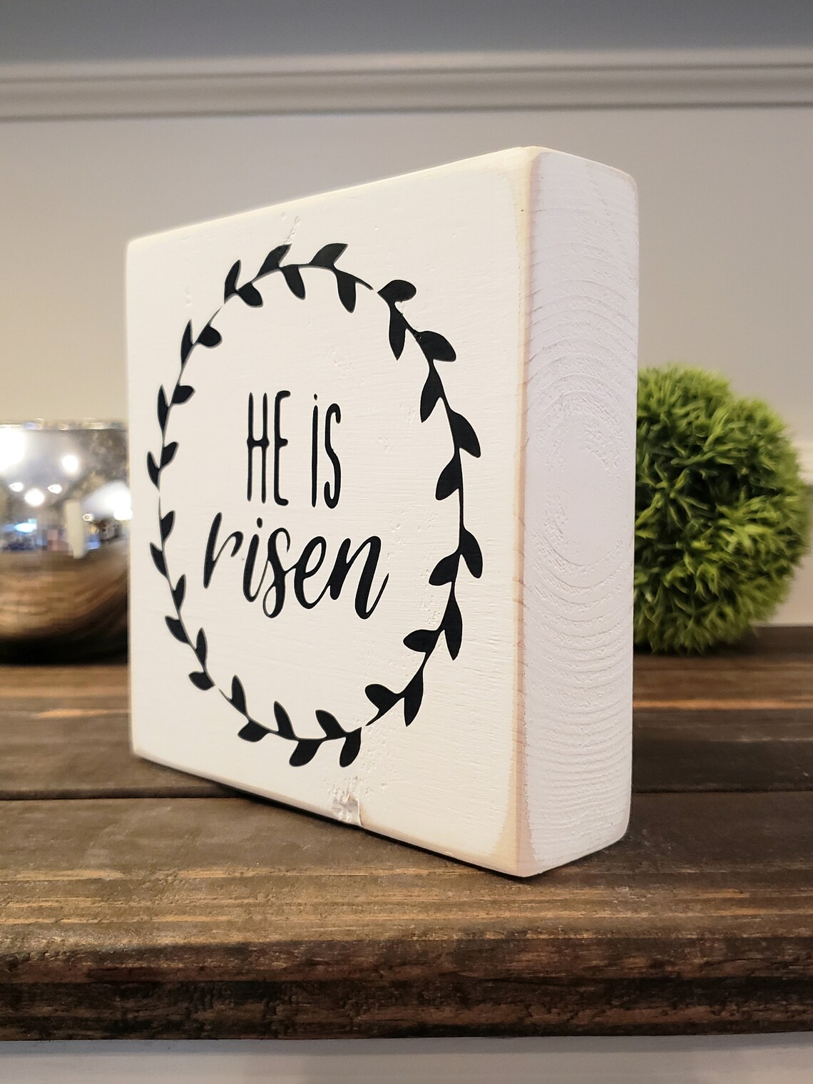 He is Risen Sign, He is Risen Shelf Block, Easter Shelf Sitter, Easter ...
