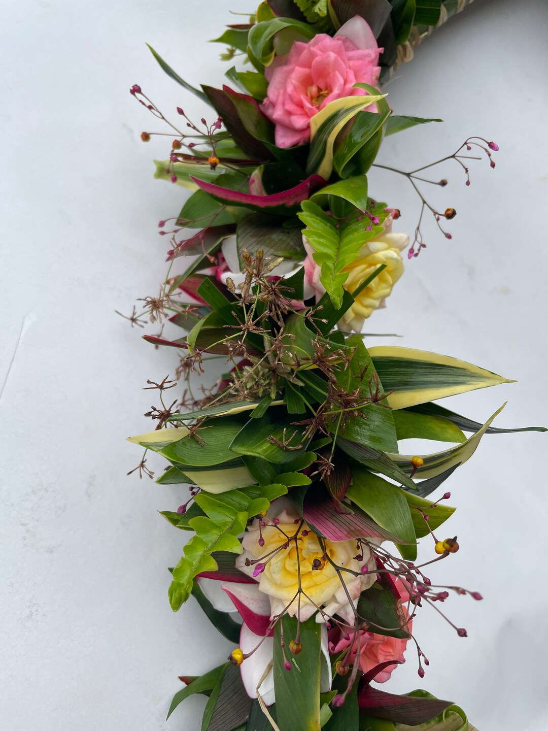 Fresh Handmade Floral Crown Aloha Princess Lei Po'o - Wedding Birthday ...