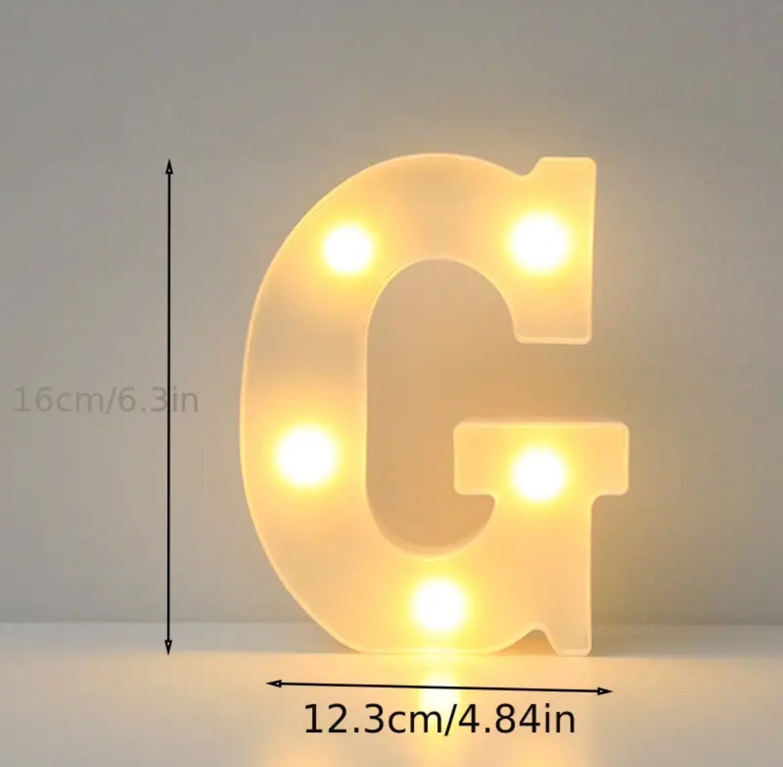1pc, A-H Alphabet Letter LED Lights, Luminous Number Lamp Decor ...