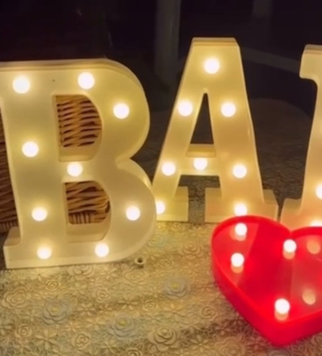 1pc, A-H Alphabet Letter LED Lights, Luminous Number Lamp Decor ...
