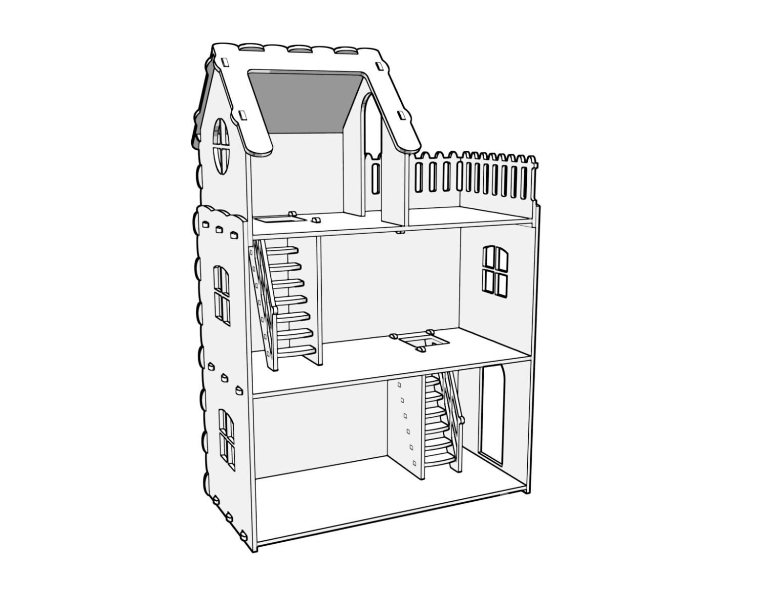 Big Plywood Doll House Dxf,svg,cdr,ai Files - Etsy