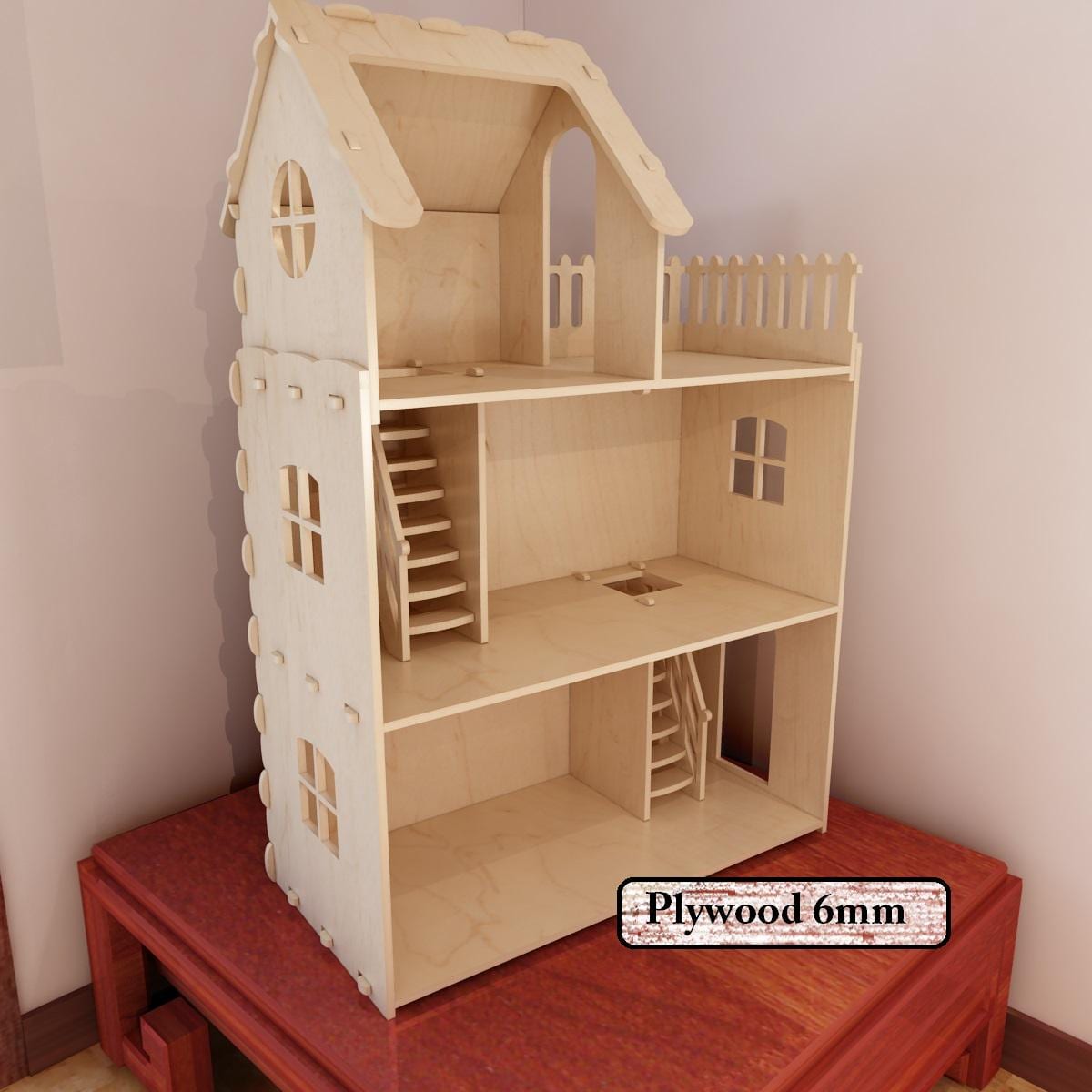 Big Plywood Doll House Dxf,svg,cdr,ai Files - Etsy