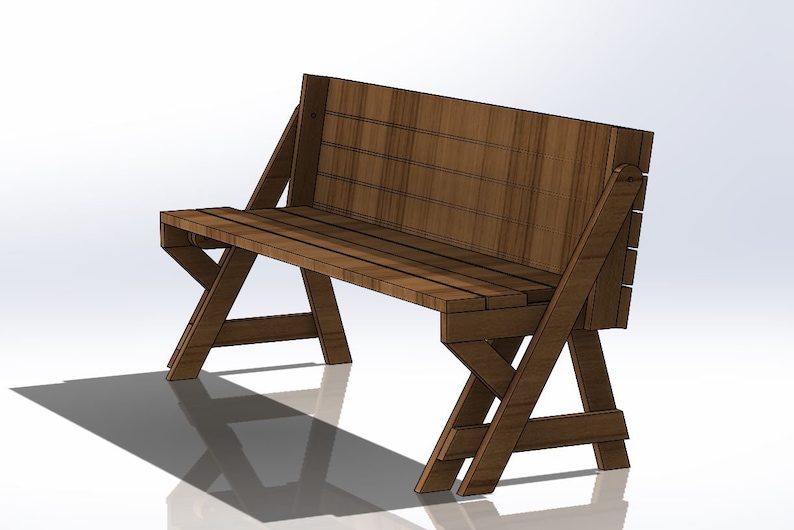 Folding Picnic Table Bench Plans - Etsy