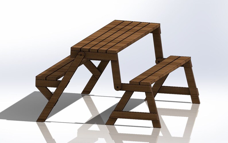 Folding Picnic Table Bench Plans - Etsy