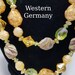 Vintage West Germany Lime & Gold Lucite Art Beads Necklace - Etsy