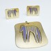 Laurel Burch striped Beast Pendant & Earrings - Etsy