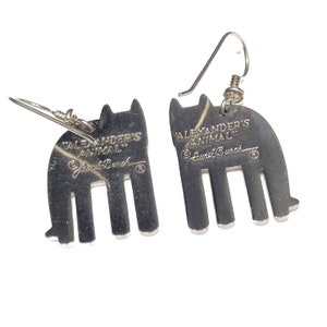 Laurel Burch "alexander's Animal" Cat Earrings, Gold Plated, 1980s ...