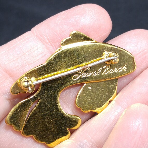 Laurel Burch Fish With Human Face Brooch, Gold Plated… - Gem