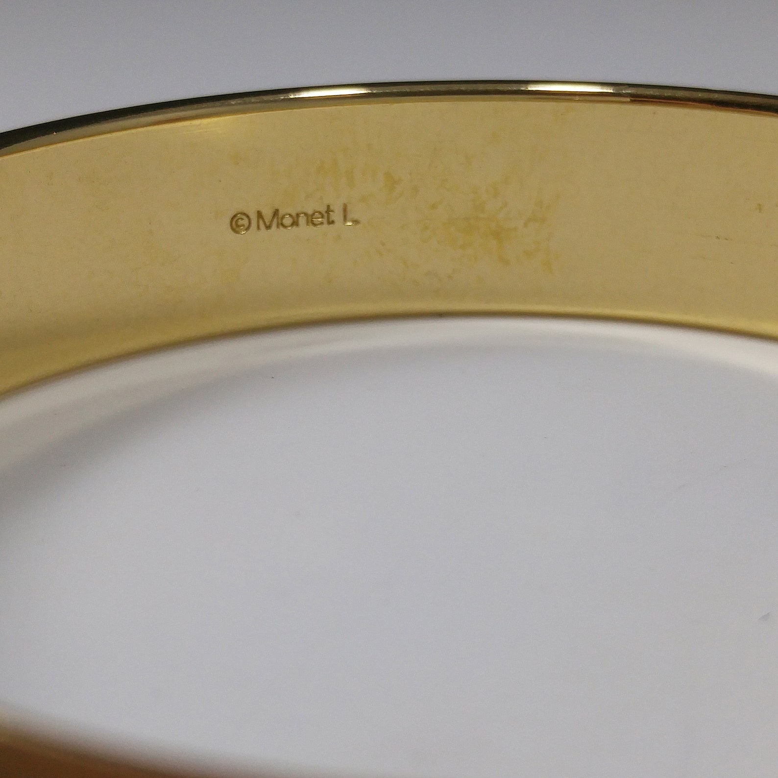Vintage Monet Bangle Bracelet Size L Brushed Gold Plate | Etsy Vintage Monet Bangle Bracelet Size L Brushed Gold Plate | Etsy