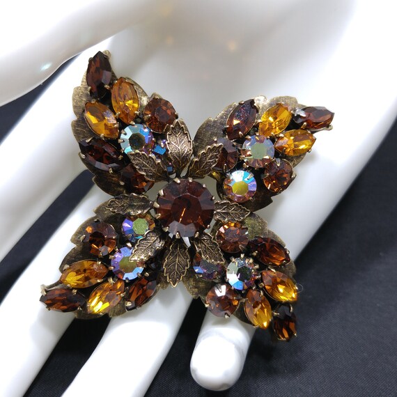 Regency Topaz Brooch Earrings Set, 1950s Vintage Jewe… - Gem