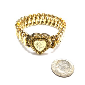Antique Expansion Locket Sweetheart Bracelet, DFB Co Carmen, Gold ...