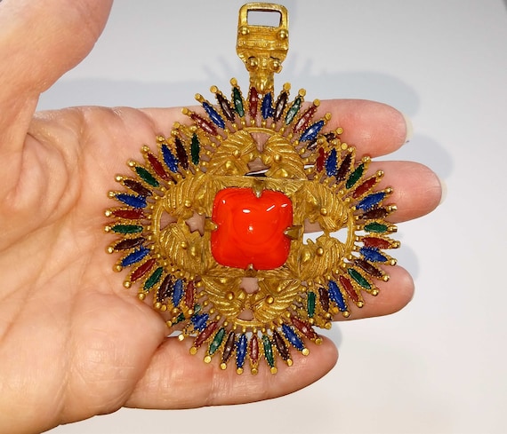Castlecliff Aztec Kissing Indians Medallion Pendant, … - Gem