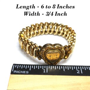 Antique Expansion Locket Sweetheart Bracelet, DFB Co Carmen, Gold ...