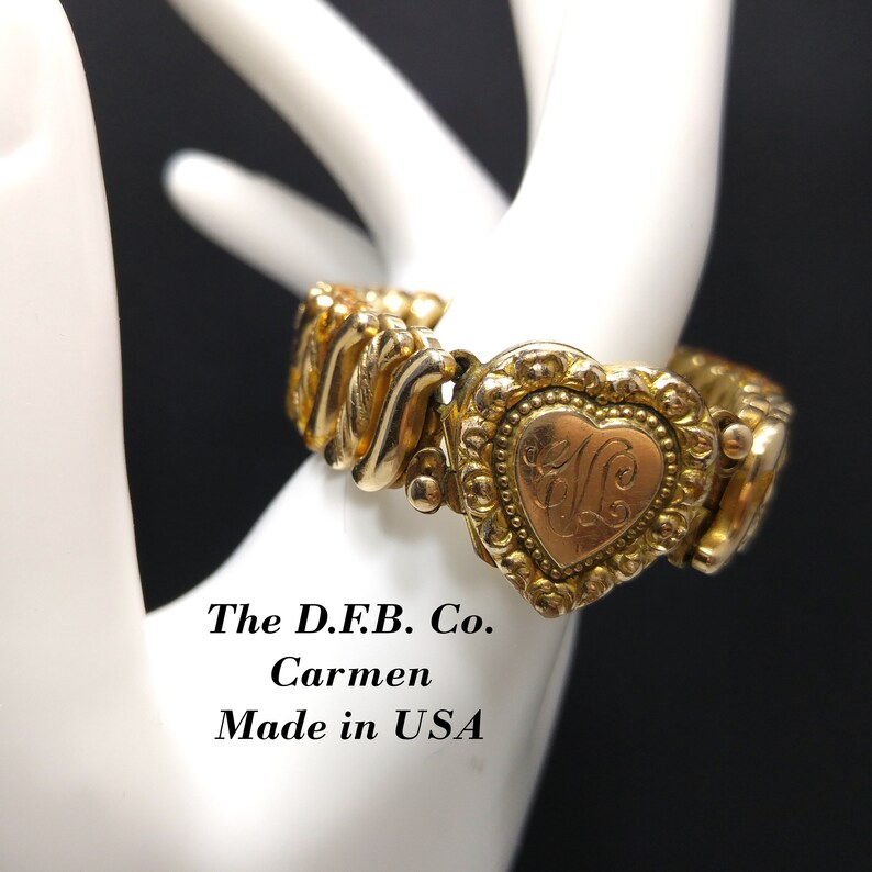Antique Expansion Locket Sweetheart Bracelet DFB Co Carmen - Etsy