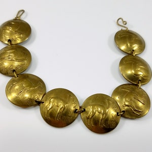 Peruvian Coin Bracelet 1970s Vintage Llama Sol De Oro Peru Coins ...