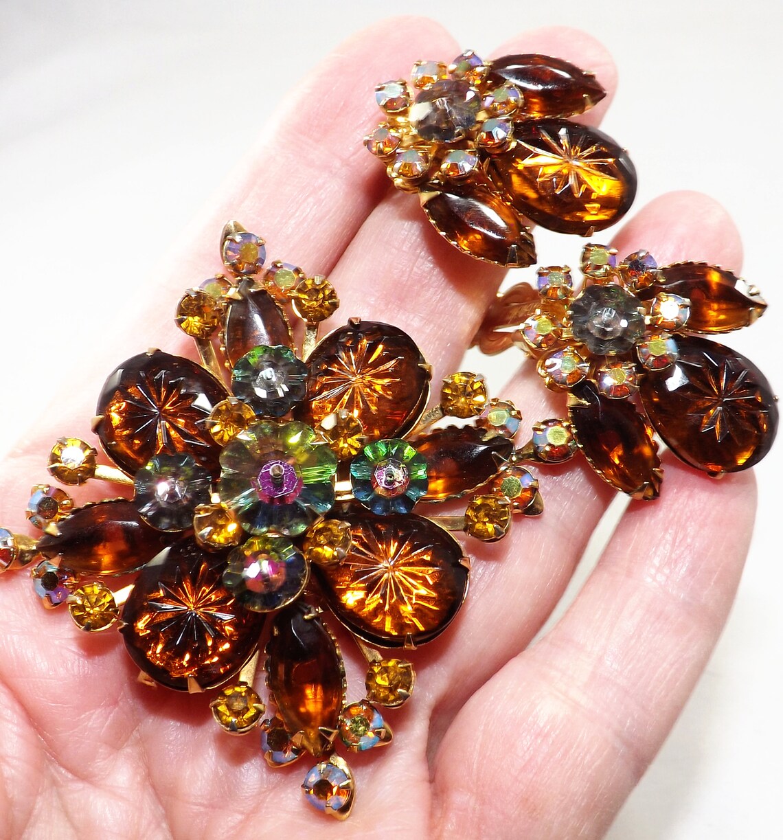 Vintage Beau Jewels Brooch & Earrings Watermelon Margarita - Etsy