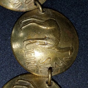 Peruvian Coin Bracelet 1970s Vintage Llama Sol De Oro Peru Coins ...