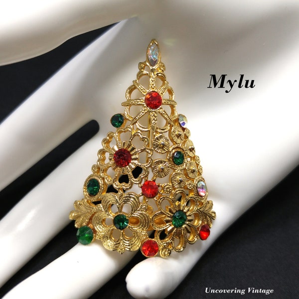 Christmas Tree Brooch - Etsy