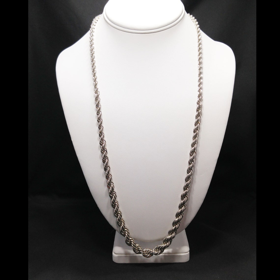 Monet Gold Plated Graduated Rope Chain Silver Tone 1980s - Etsy