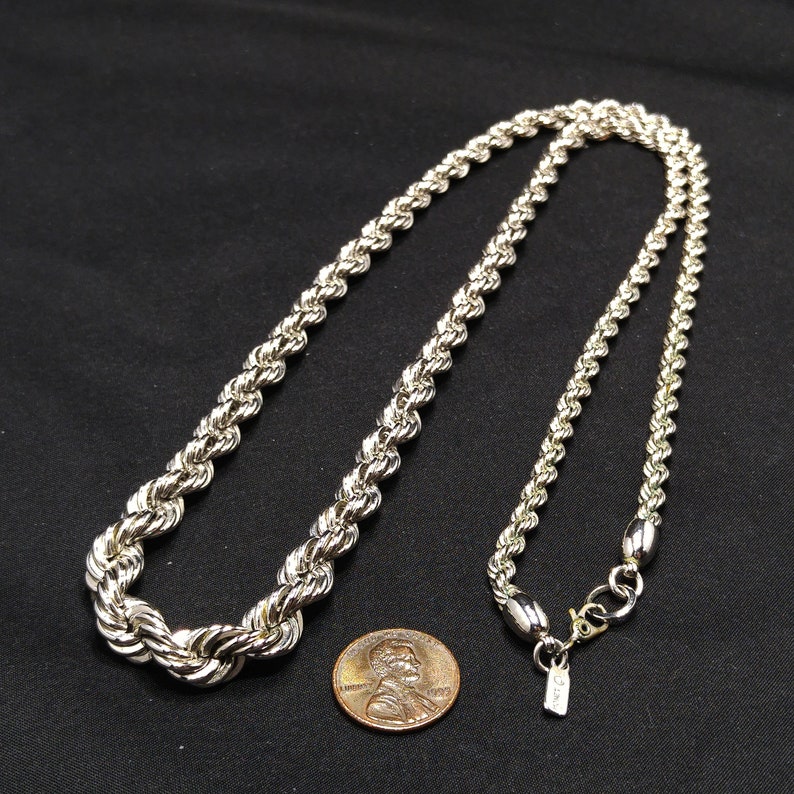 Monet Gold Plated Graduated Rope Chain Silver Tone 1980s - Etsy