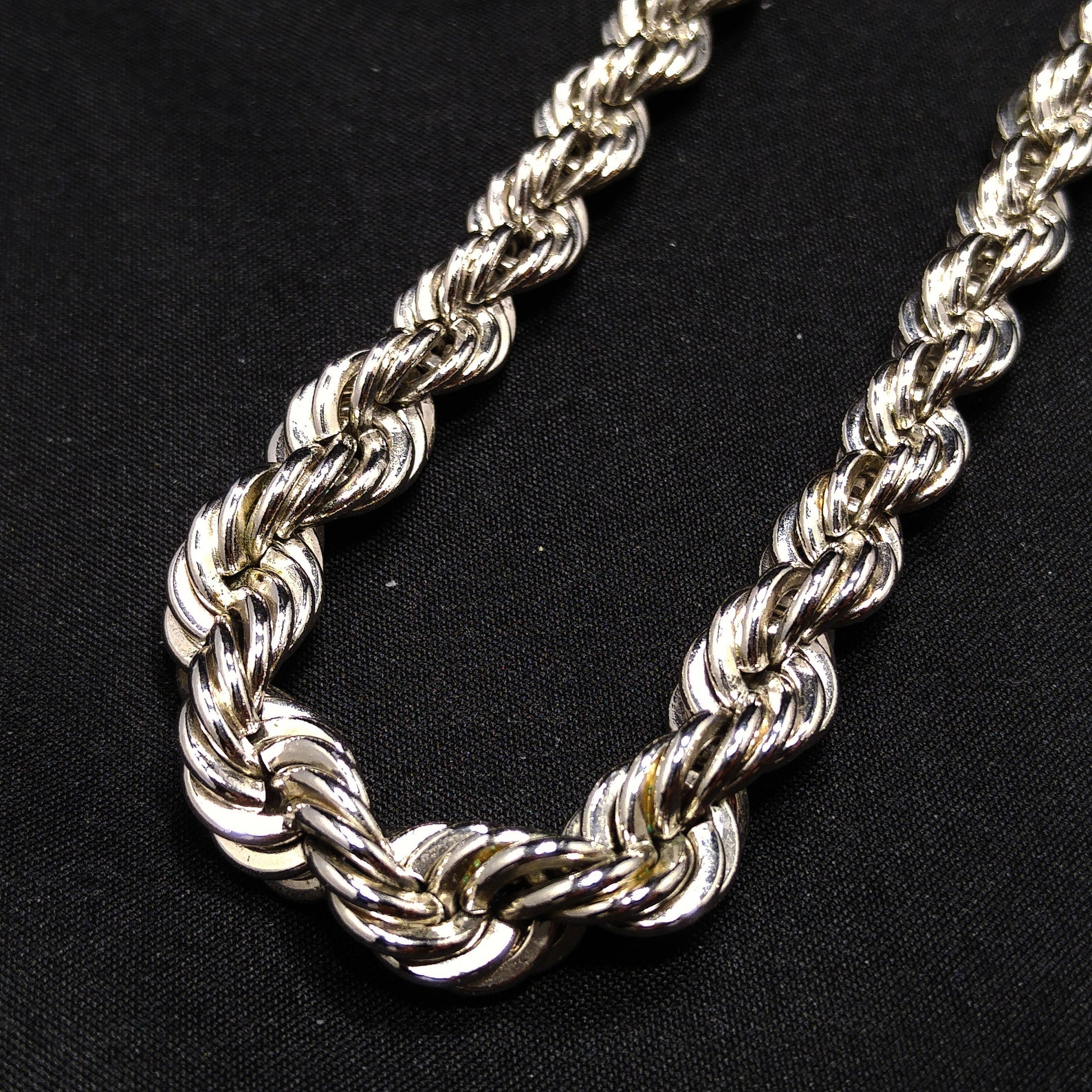 Monet Gold Plated Graduated Rope Chain Silver Tone 1980s - Etsy