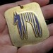 Laurel Burch striped Beast Pendant & Earrings - Etsy