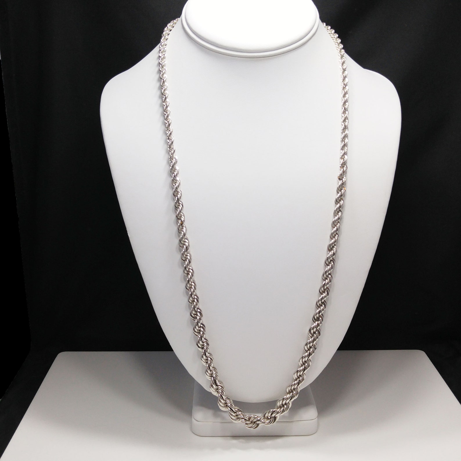 Monet Gold Plated Graduated Rope Chain Silver Tone 1980s - Etsy