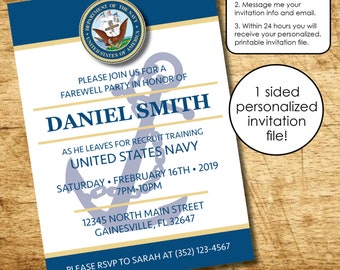 Navy Send off Party | Etsy