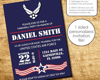 Air force invitation | Etsy
