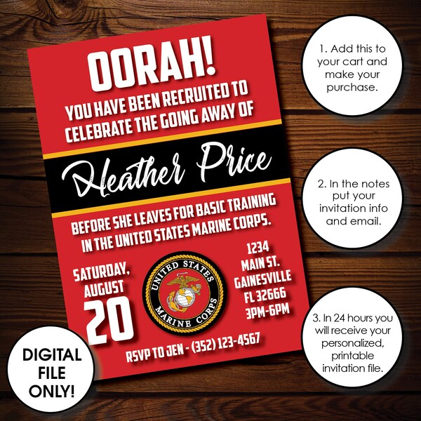 Marine Invitations - Etsy