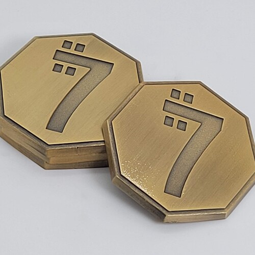 Gold Republic Credit Solid Metal Sabacc Gaming Tokens Star - Etsy