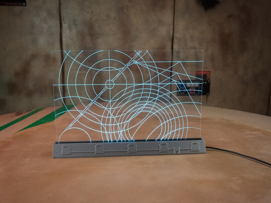 LED Holo Map Display | Acrylic Laser Engraved Holo Screen Star Chart ...