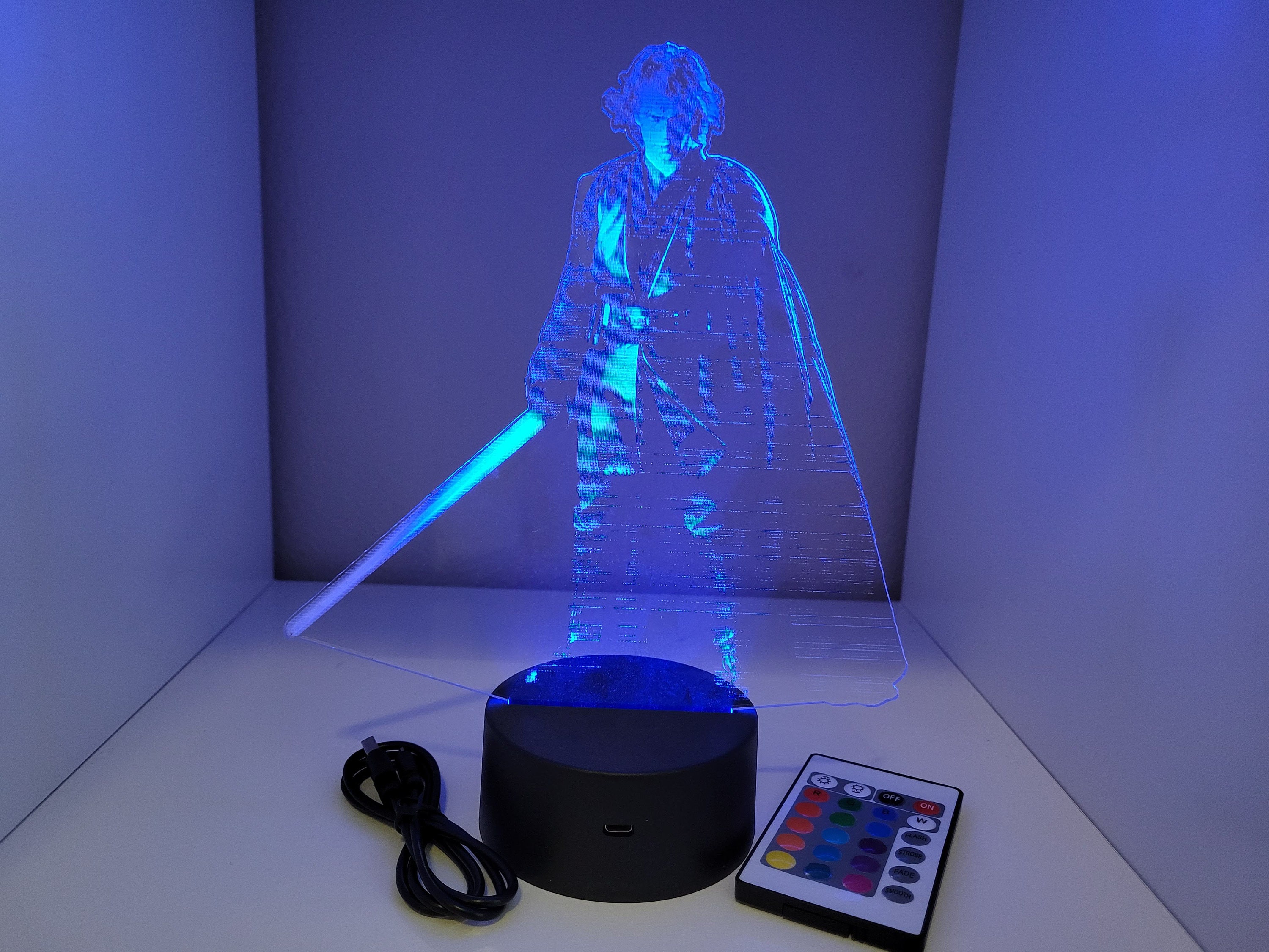 Anakin Skywalker / Darth Vader Hologram LED Night Light With - Etsy