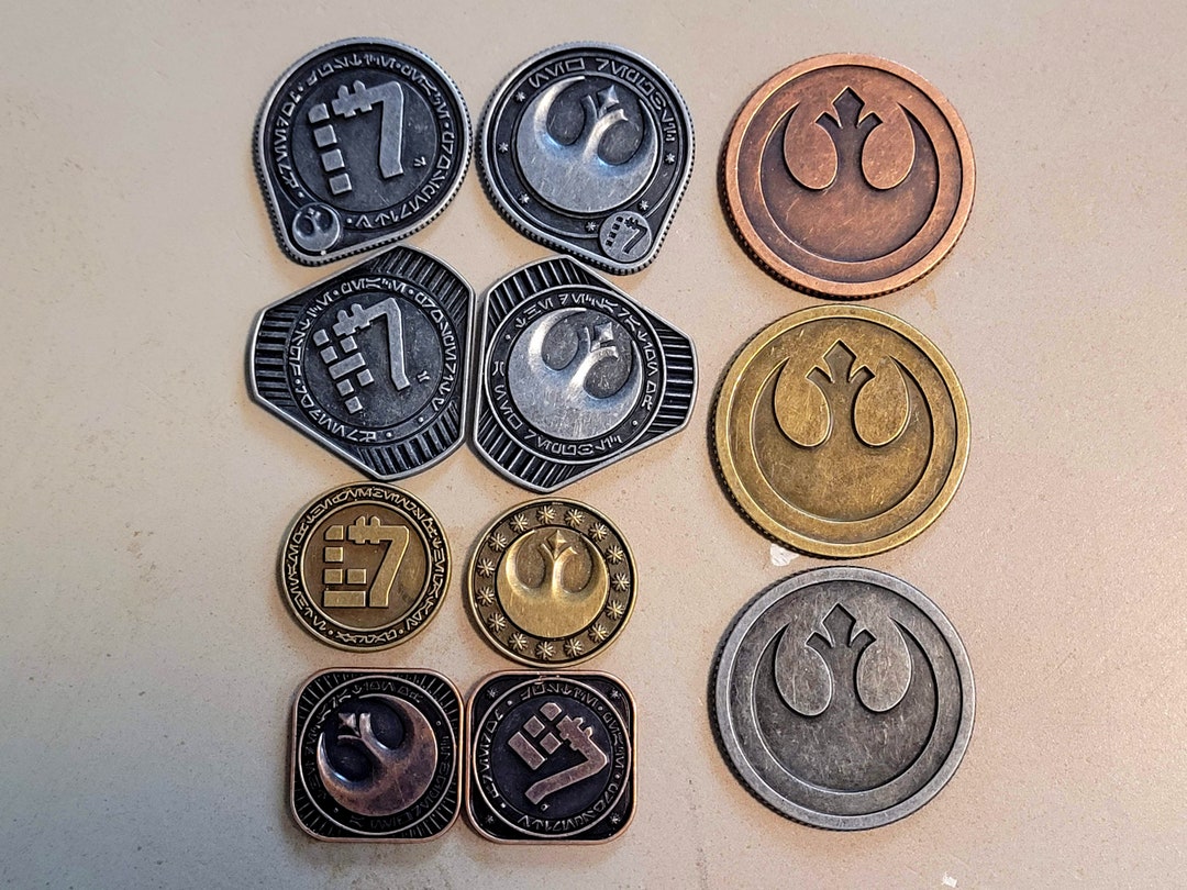 The Rebellion's Hero Credit Set Solid Metal Star Wars Inspired Sabacc ...