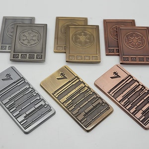 Sabacc Core Worlds Set Solid Metal Sabacc Gaming Tokens star Wars ...