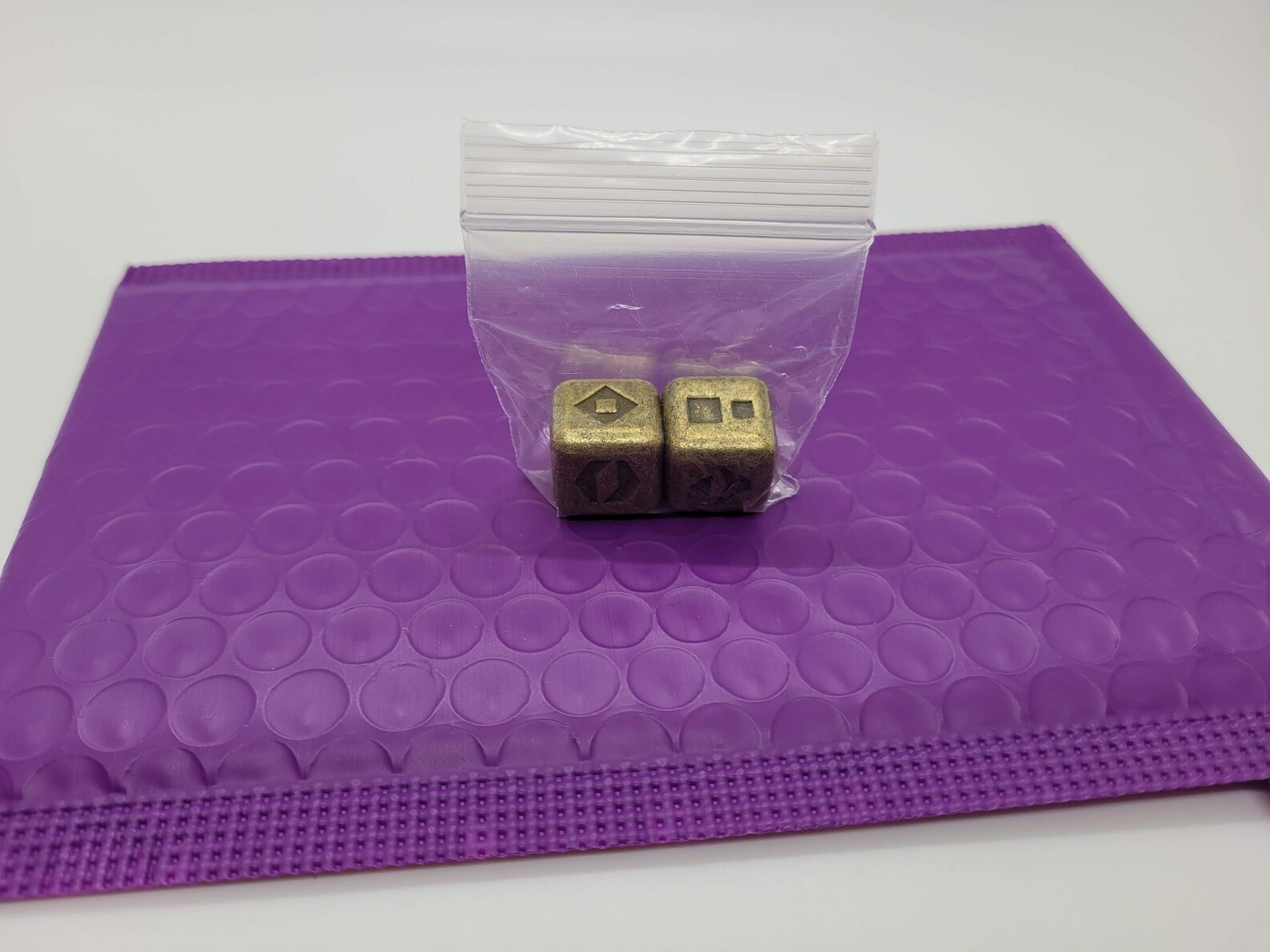 Gold Sabacc Dice Solid Metal Pair of Metal Dice Star Wars - Etsy