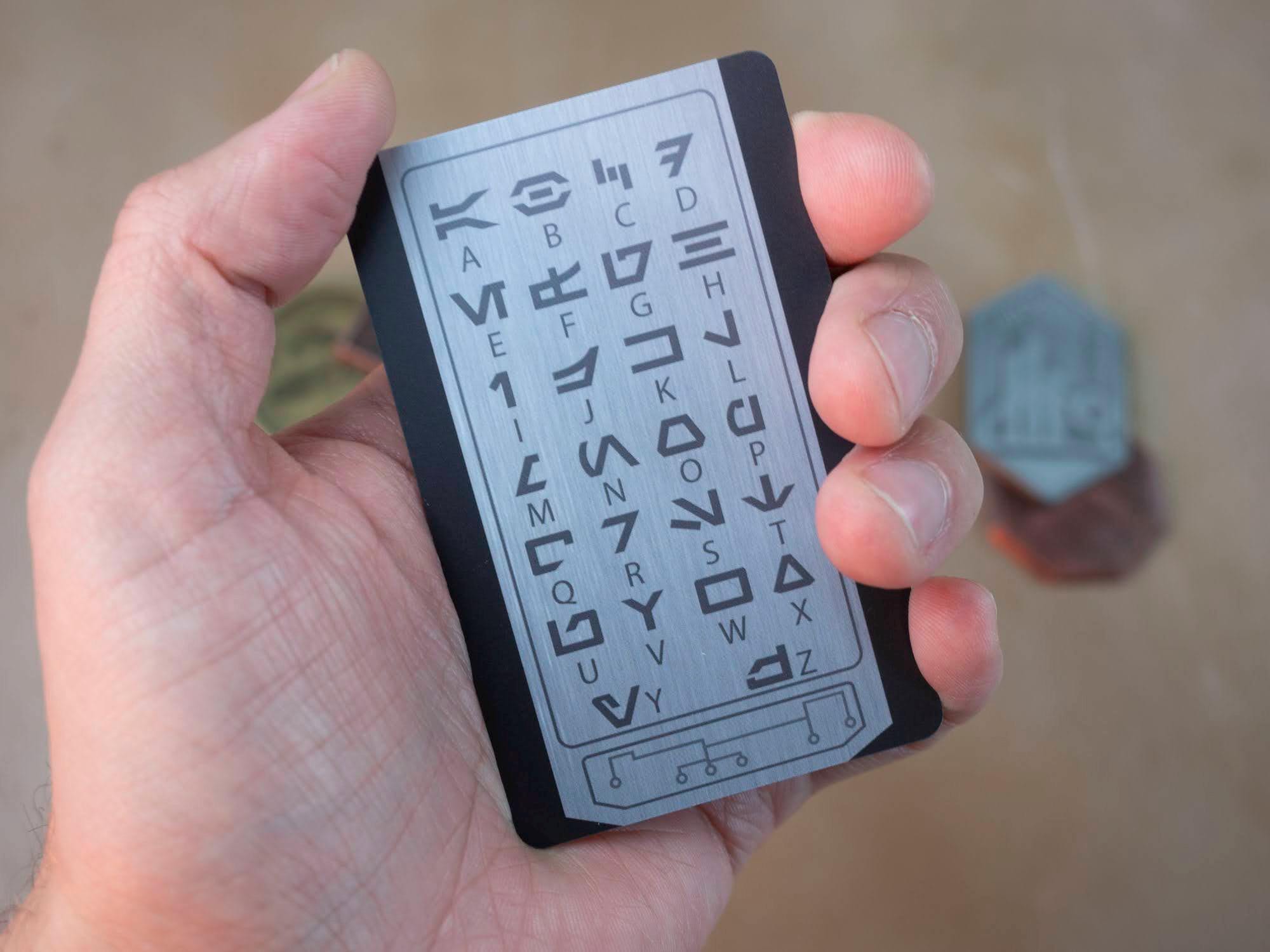 Aurebesh Translation NFC Card X4 | Star Wars Inspired NFC Card - Etsy