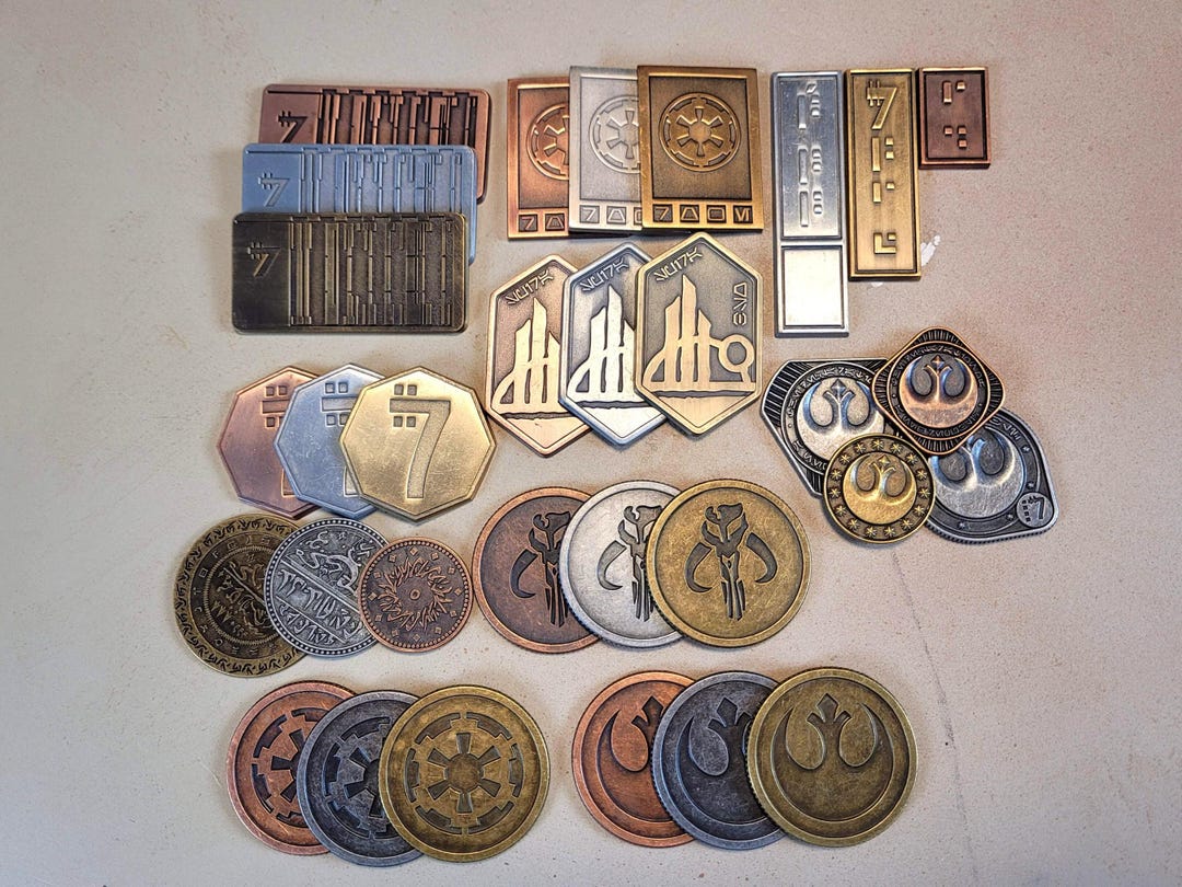 Zestaw próbek Ultimate Galactic Credit | Star Wars Sabacc Solid Metal ...