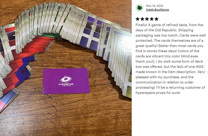 Pazaak Card Deck 2 Side Decks Included Star Wars Knights - Etsy