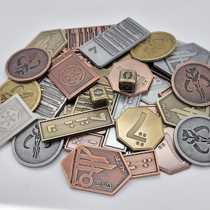Gold Republic Credit Solid Metal | Sabacc Gaming Tokens | Star Wars ...