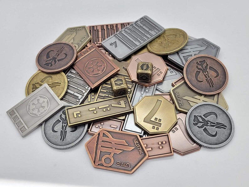 Gold Republic Credit Solid Metal Sabacc Gaming Tokens Star - Etsy