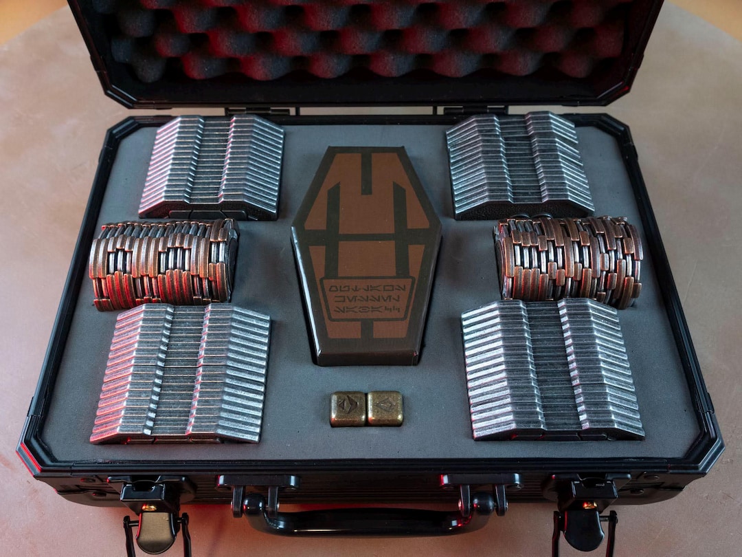 Ultimate Case of Kessel Sabacc Set With Deck, Dice, Metal Tax Chips (32 ...