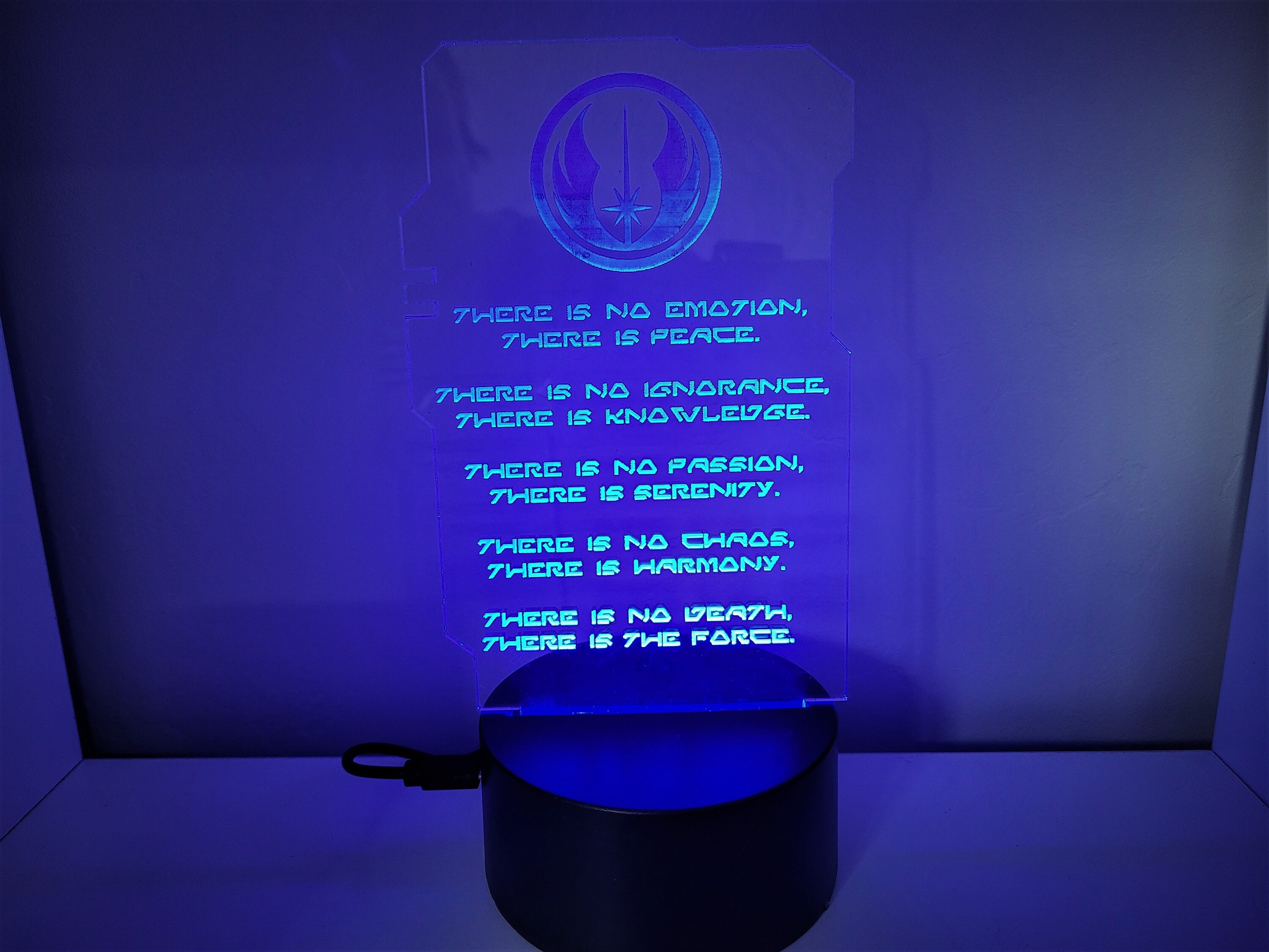 Jedi and Sith Code Hologram LED Night Light With Remote - Etsy Canada